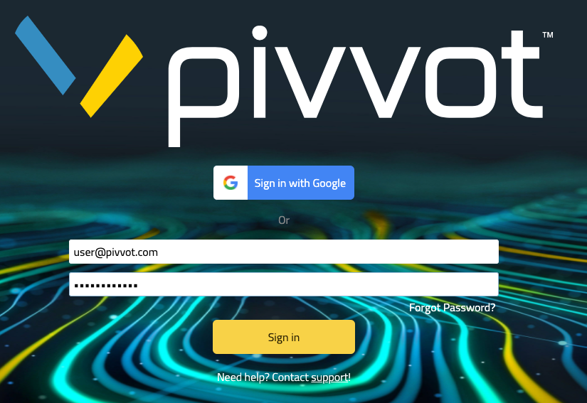 How do I register and sign into my Pivvot account?